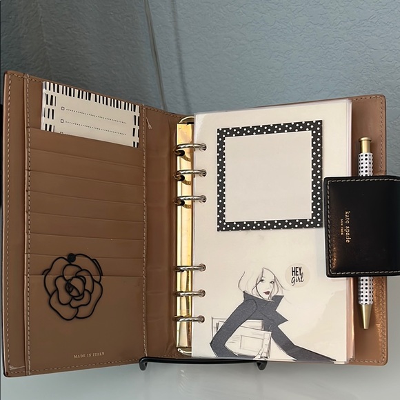 kate spade | Office | Vintage Kate Spade Leather Personal Planner With ...